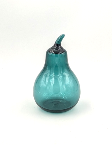 Vintage Blenko Glass Pear - Design #5731-PR - Juniper Color | eBay