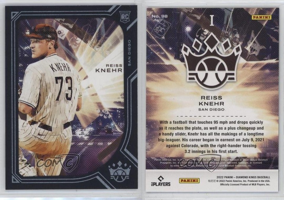 2022 Panini Diamond Kings Rookies I Blue Frame Reiss Knehr #98 ii1 | eBay