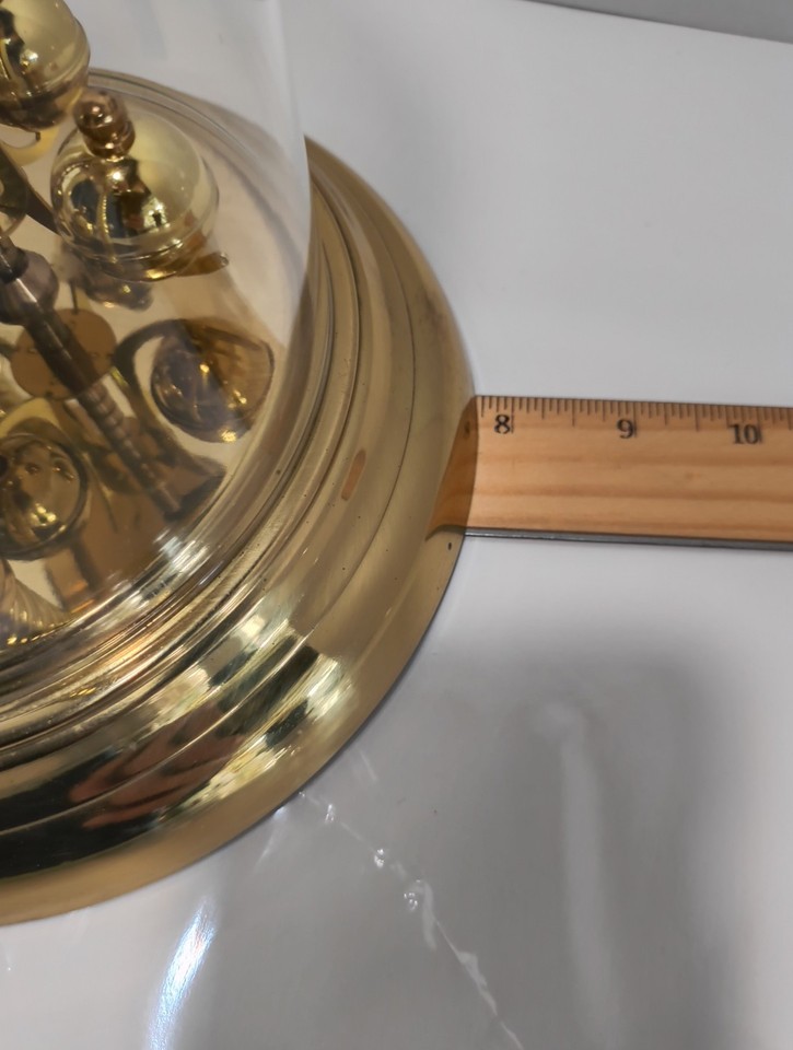 Quality Craftsmanship SLOAN German Clock Quartz w Glass Dome | eBay