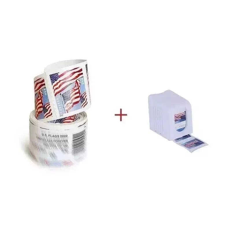 Pack of 100 USPS Forever St-amps - 2022 with a free Roll dispenser ...