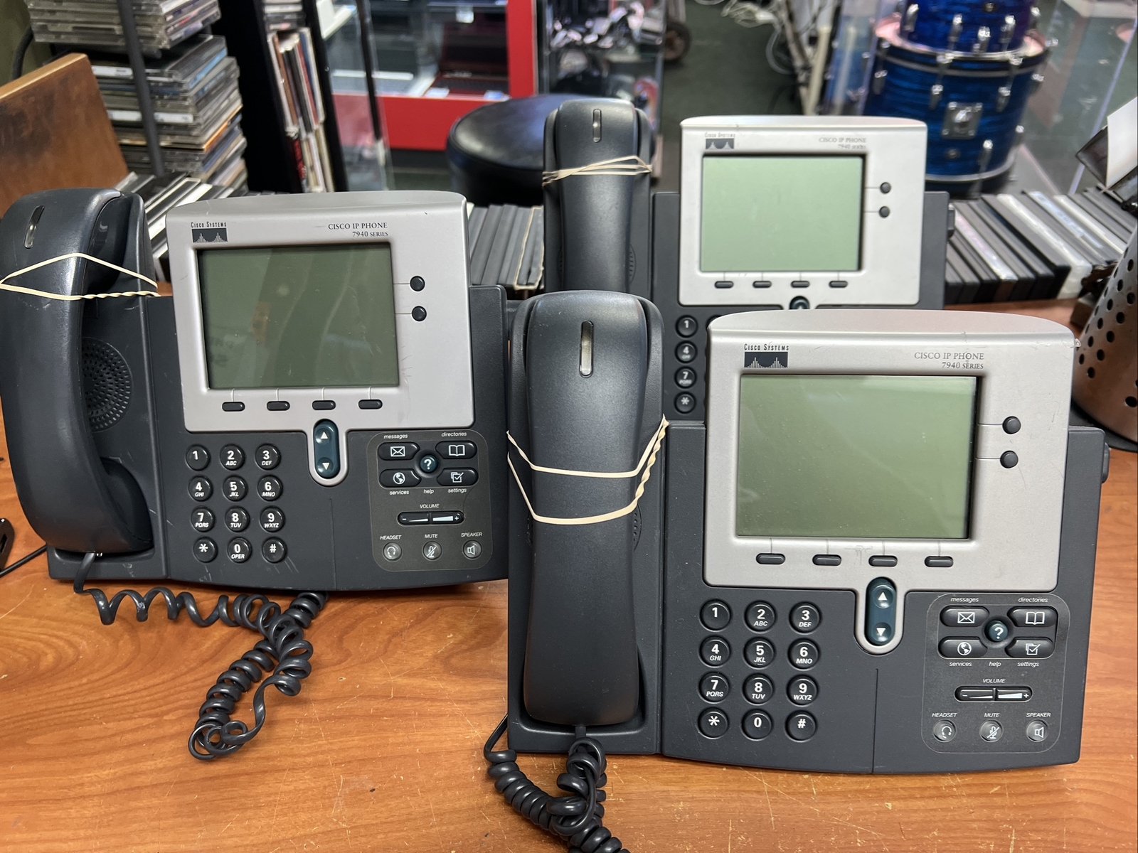 LOT OF 3 Cisco Systems 7940 CP-7940G Unified VoIP PoE Business Phone ...