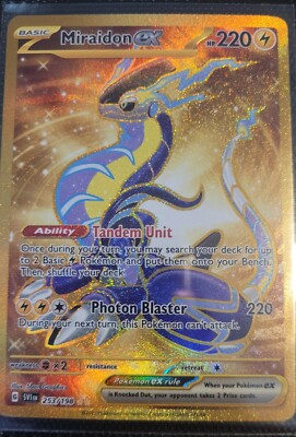 Miraidon EX 253/198 GOLD SR Scarlet & Violet Pokemon Card NM/Mint | eBay
