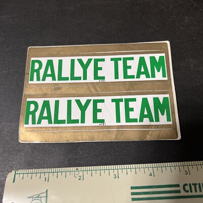 Vintage New Old Stock Hot Rod Car Sticker Decal Rallye Team | eBay