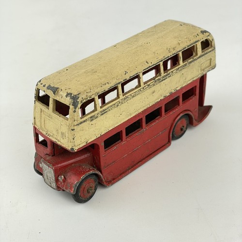 Vintage Dinky Toys Cream & Red AEC Double Decker Bus 29c Playworn | eBay