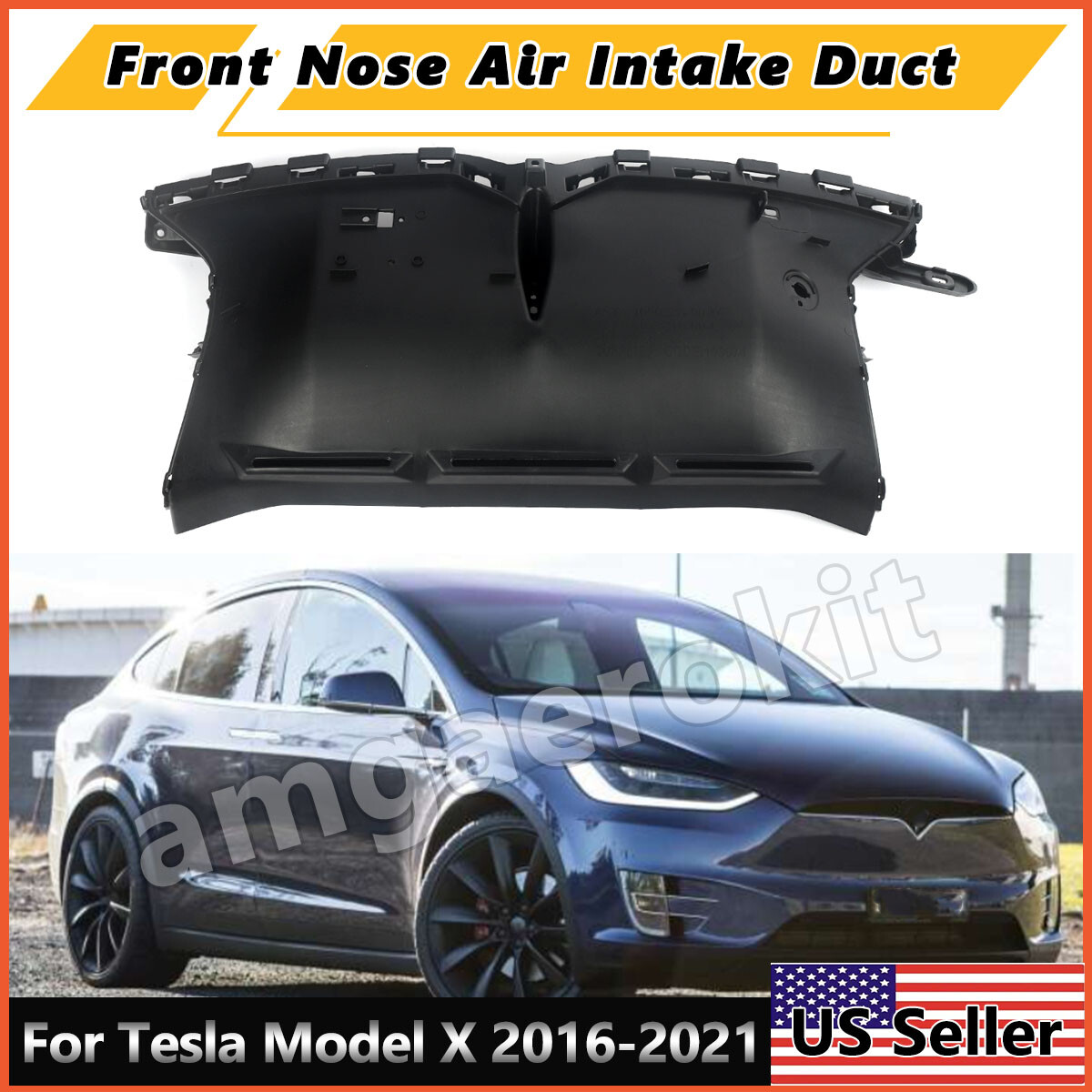 New Front Bumper Air Duct Cooling Vent For 2016-2021 Tesla Model X ...