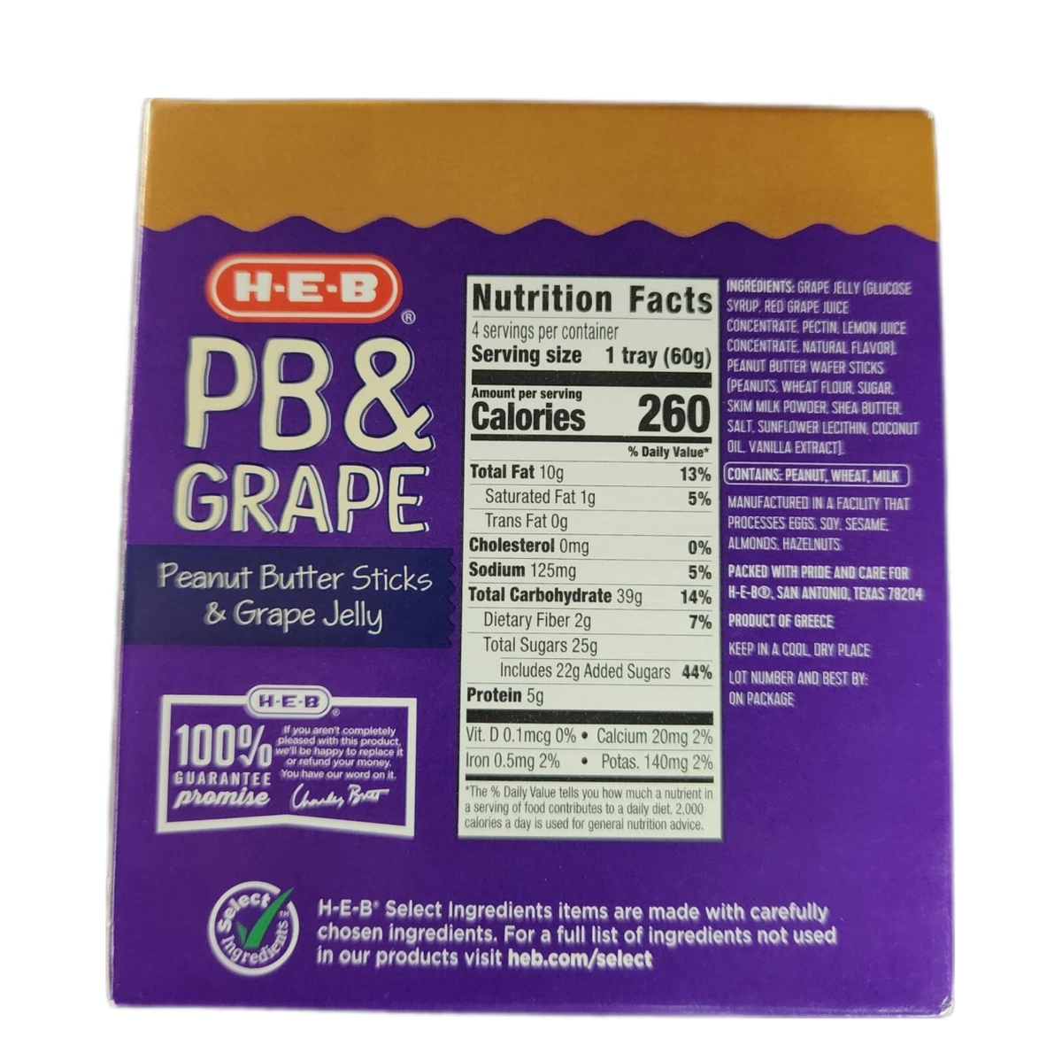 Grape Jelly Nutrition Label