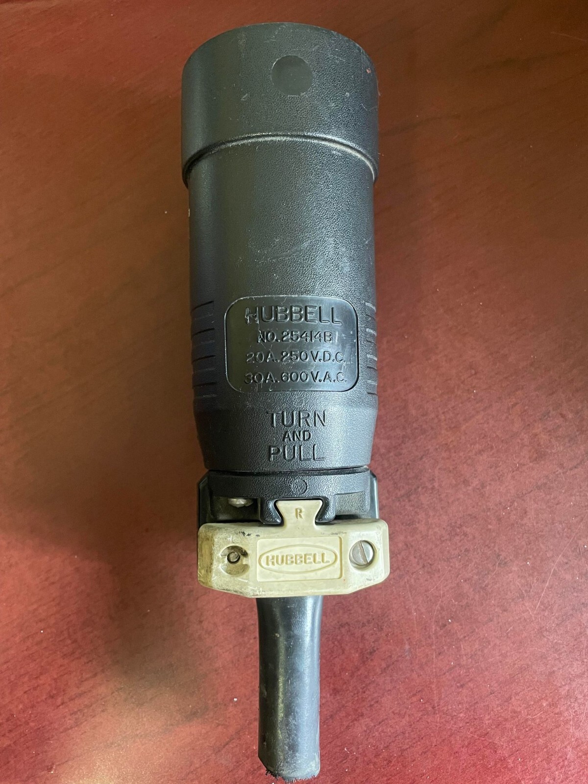HUBBELL 25414B PLUG CONNECTOR, 4P 5W, 30A 600V | eBay