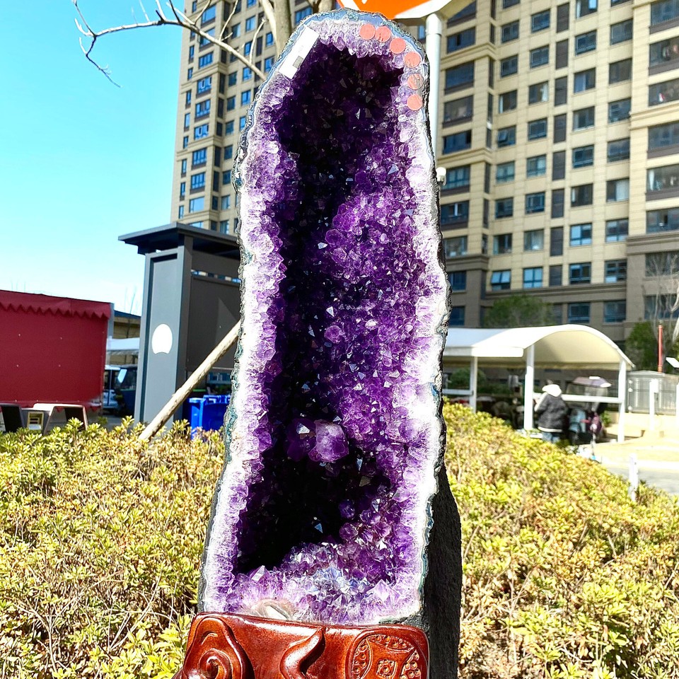 39.73LB Natural Brazilian Amethyst Crystal Cave Stone Cluster Quartz ...