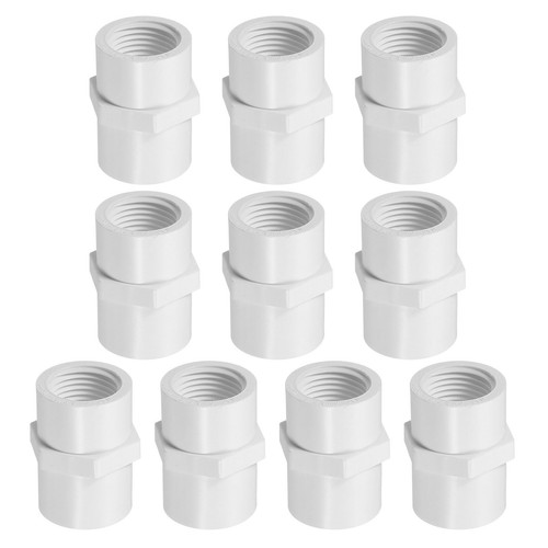 10 Pcs NPT1/2" PVC Female Adapter Pipe Fitting Female Threaded Slip ...