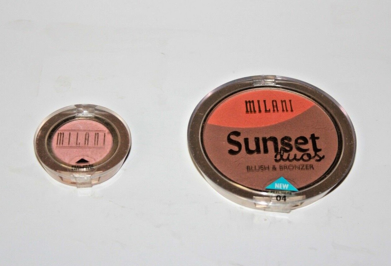 Milani Sunset Duos Blush & Bronzer #04 + Eyeshadow #08A Lot Of 2 Sealed ...