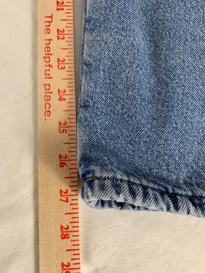LL Bean Womens Jeans Size 22W P Blue Straight Fleece Lined Double ...