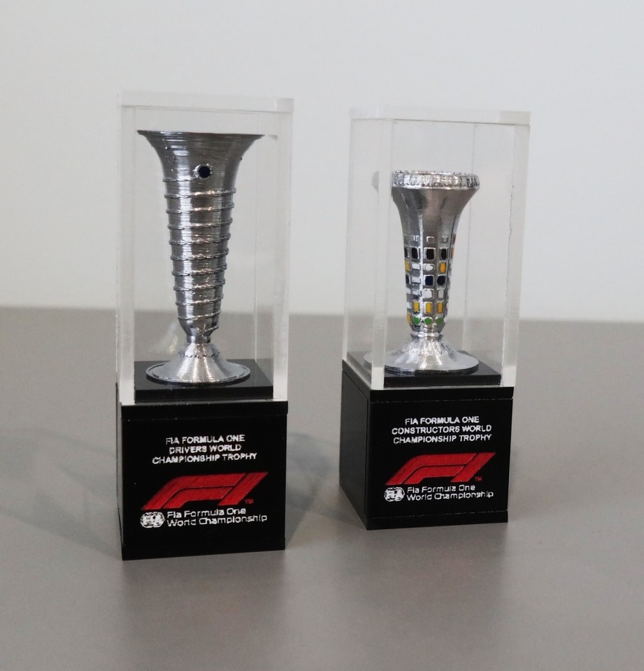 World F1 Formula One Championship & Constructors Replica Trophies 1:12 ...