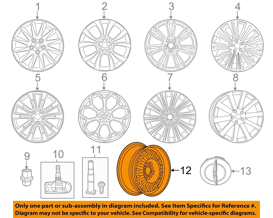 Used Spare Tire Wheel fits: 2016 Dodge Charger 18x4 spare Spare Tire ...