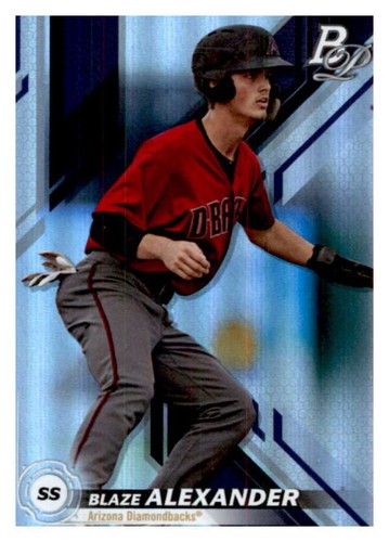2019 Bowman Platinum Top Prospects #TOP-54 Blaze Alexander Arizona ...