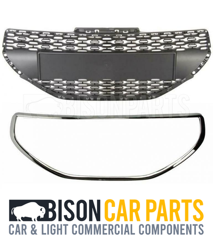 FRONT GRILLE WITH CHROME TRIM 9672794380 1608112180 FITS PEUGEOT 208 ...