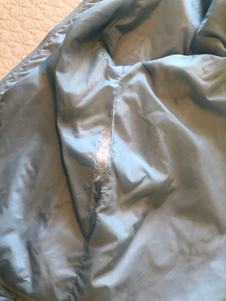 Cabelas light blue star pattern quilted Puffer Coat jacket, Size Large ...