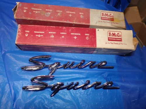 1962 NOS Ford Falcon Squire Wagon Scripts Emblems Badges | eBay