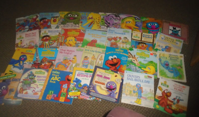29 Sesame Street softcover books-Golden Shape~Bert~Ernie~Grover~BigBird ...