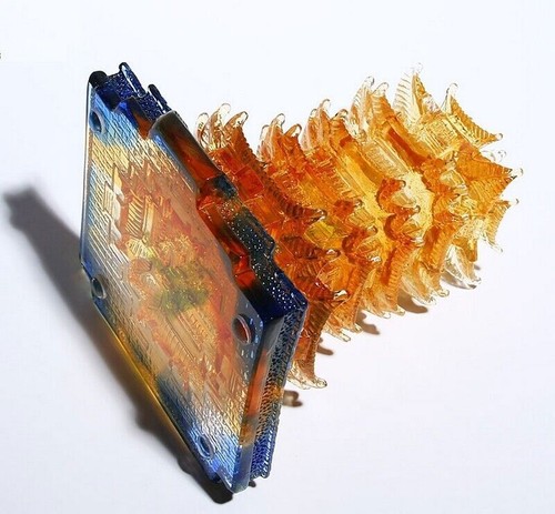 Chinese Liu Li Crystal Glass Tower Statue Feng Shui Ornament ...