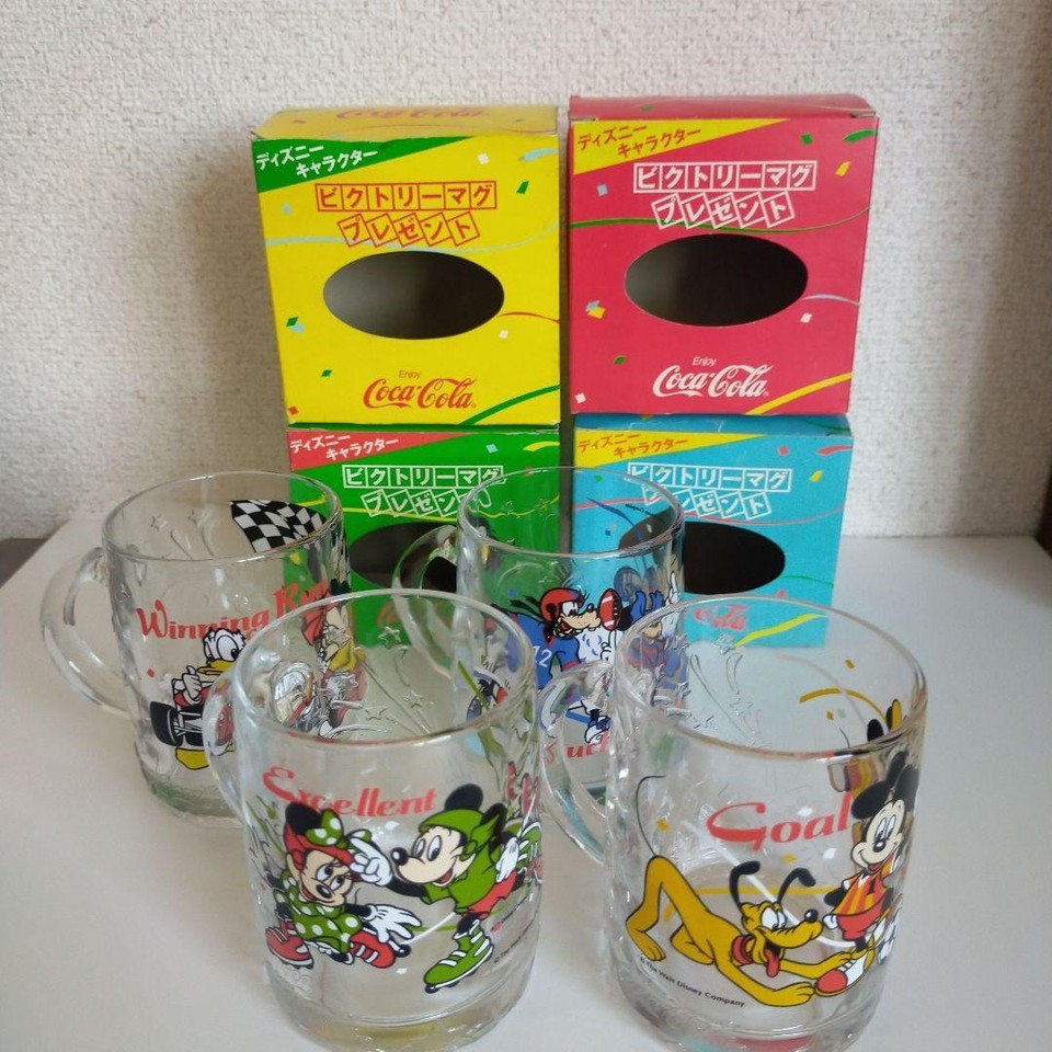 Disney Coca-Cola Victory Mug Set of 4 Retro | eBay
