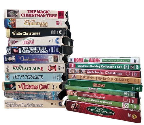 Huge Christmas Movie Bundle Throwback Rare OOP HTF VHS Tapes DVD Lot ...