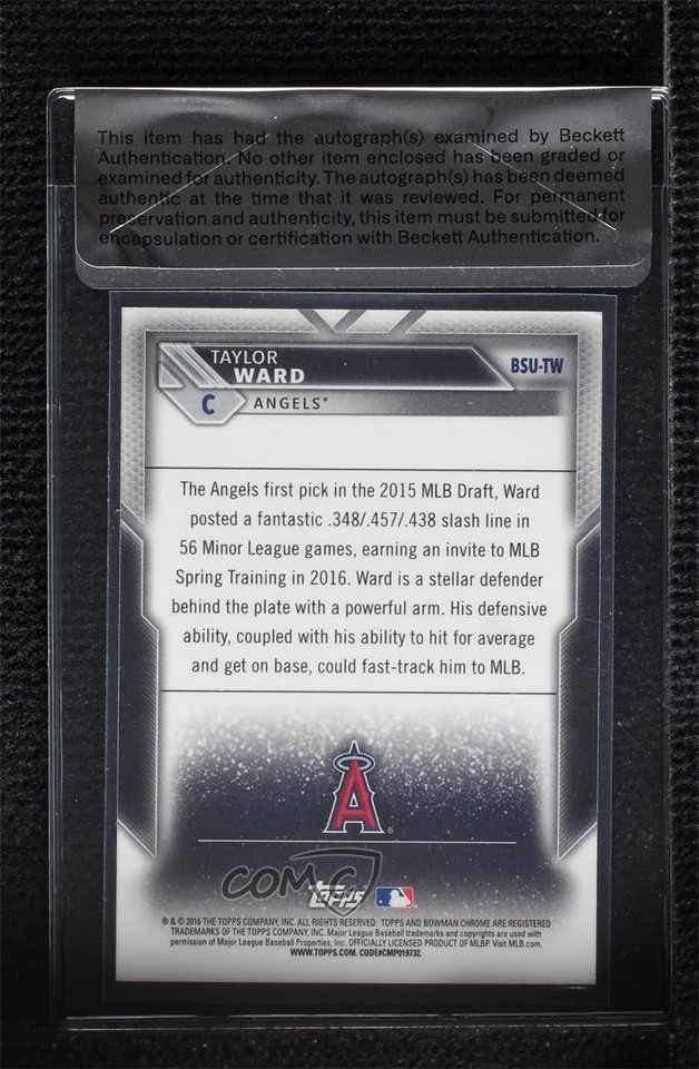 BAS 2016 Bowman Chrome Scout's Top 100 Updates Taylor Ward #BSU-TW ...