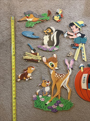 Vintage 1950’s Set of Pressboard Cut Outs -Peter Pumpkin Eater Bambi ...