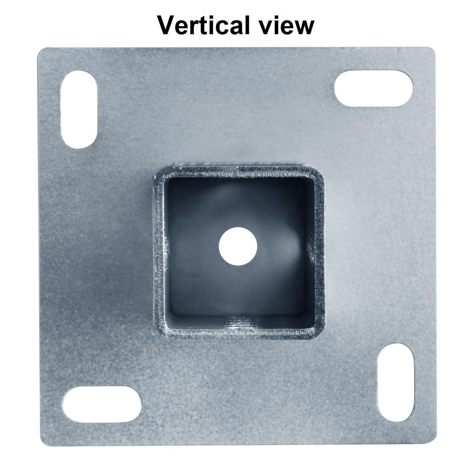 2" x 2" Square Sign Post Anchor Flange Base, Square Post Surface Mount ...