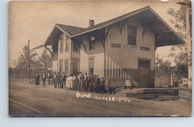 RPPC Real Photo Postcard Missouri Middlebrook Mo Pac Railroad Depot ...