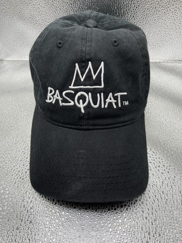 Basquiat x Mad Engine Black White Logo Adjustable Strap Baseball Cap ...