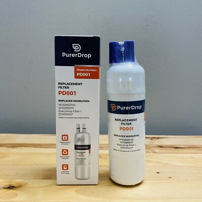 1 PurerDrop PD001 Replacement Water Filter for Refrigerator New/Sealed ...