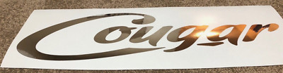 Cougar by Keystone CHROME Vinyl Decal LARGE L@@K Sticker RV Trailer ...