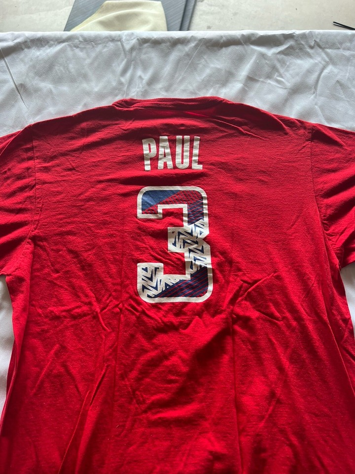 Adidas LA Los Angeles Clippers Chris Paul #3 Basketball T-Shirt Red L ...