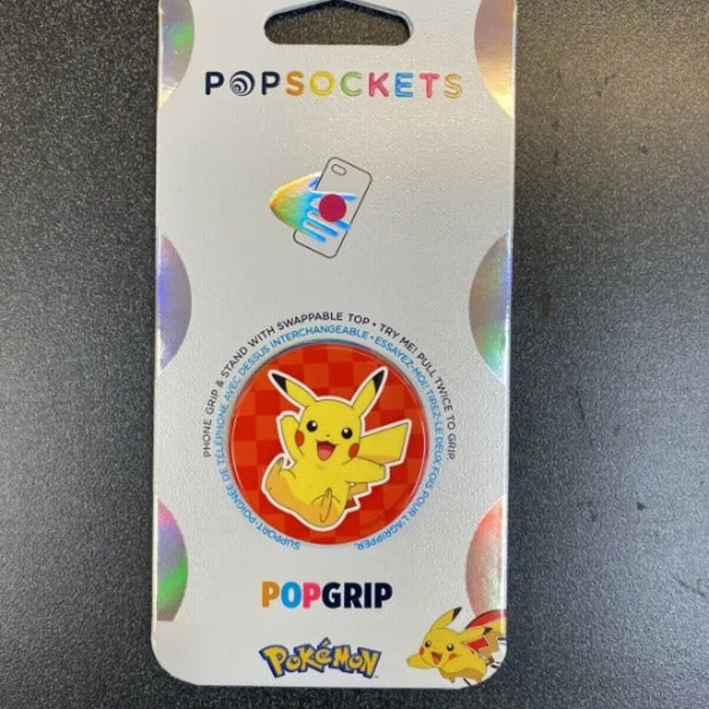 PopSockets Single Phone Grip PopSocket Universal Phone Holder Pikachu ...