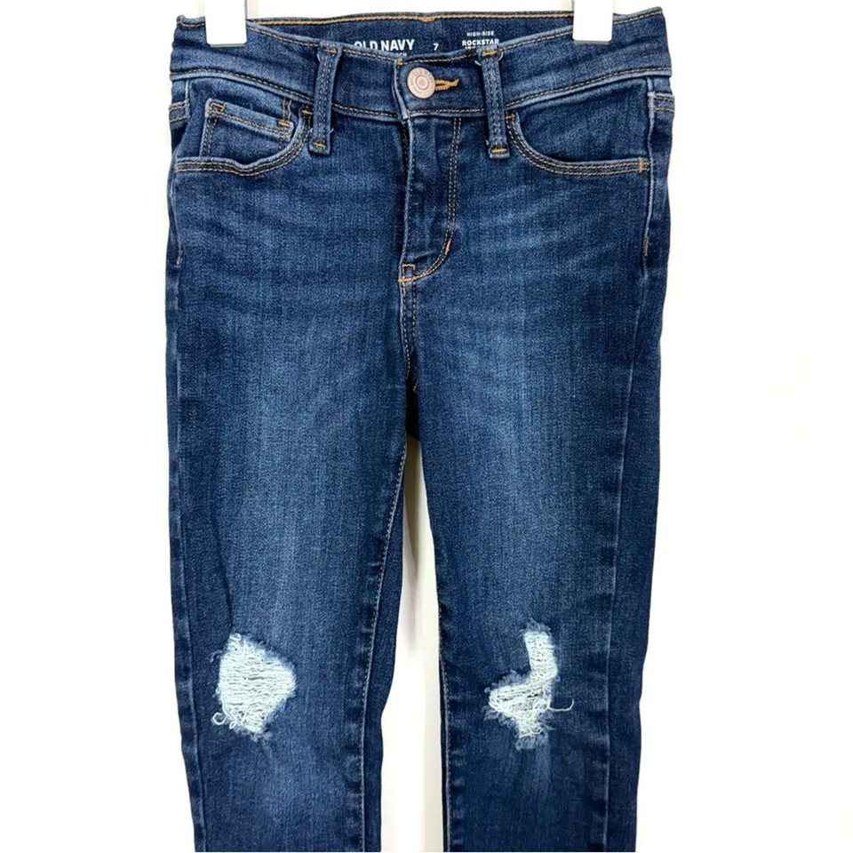 Old Navy High-Rise Rockstar Jeggings Jeans Girls 7 | eBay
