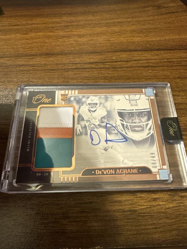 2023 Devon Achane Panini One RPA 8/49! Three Color Patch! | eBay