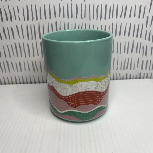Starbucks 2020 Spring Coffee Mug 12Oz Teal Wave Silver Foil Ceramic Cup ...