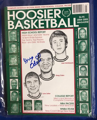 Greg Oden Signed Hoosier Basketball Magazine Autographed | eBay