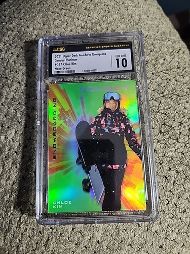 2021 Upper Deck Goodwin Champions Goudey Platinum Chloe Kim #G17 Neon ...