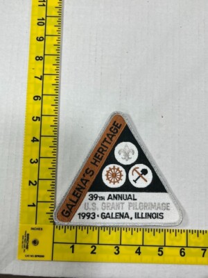 BSA 1993 39th Annual US Grant Pilgrimage Galena's Heritage Patch Silver ...