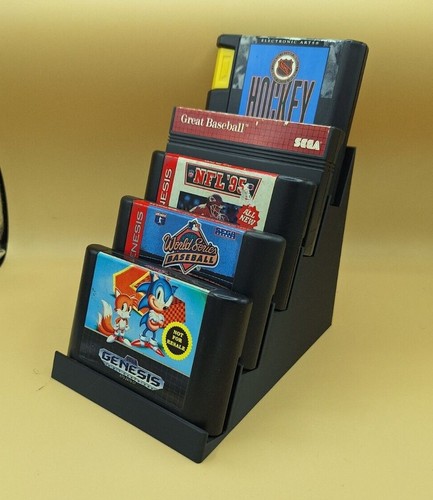 Sega Genesis Game Cartridge Display Stand, Tiered, Up To 5 Carts, 3D ...