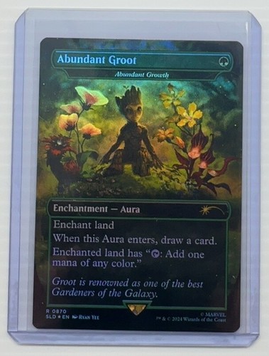 2024 Magic The Gathering Abundant Groot Enchantment Aura Secret Lair ...