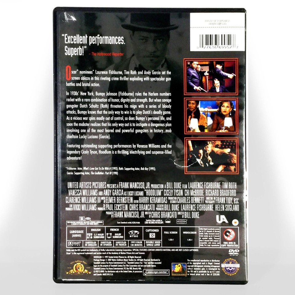 Hoodlum (DVD, 1997, Widescreen & Full Screen) Like New ! Laurence ...