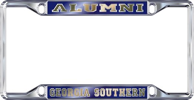 GSU GEORGIA SOUTHERN EAGLES Chrome Mirrored ALUMNI License Plate Tag ...