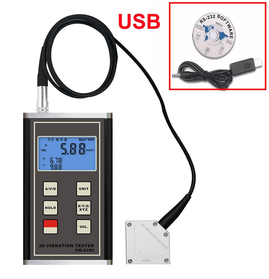Portable Vibration Meter Tester Vibration Analyzer Handheld Vibration ...