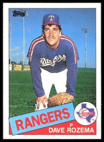 1985 Topps Traded Dave Rozema #97T Texas Rangers 5K | eBay
