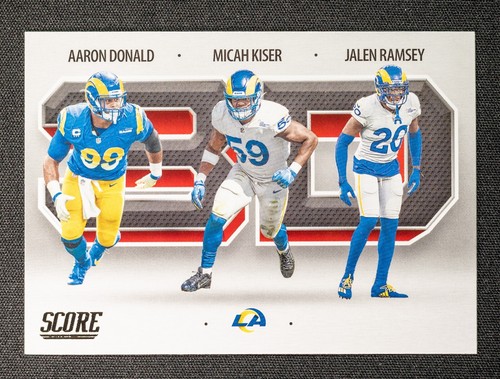 2021 SCORE 3D #3D8 Aaron Donald / Micah Kiser / Jalen Ramsey Rams ...