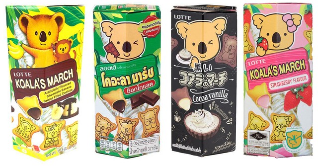37g LOTTE Koala's March Choco Banana Biscuits Sweet Delicious Snack ...