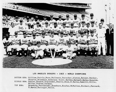 1963 World Champion Los Angeles Dodgers Team 8x10 Photo | eBay