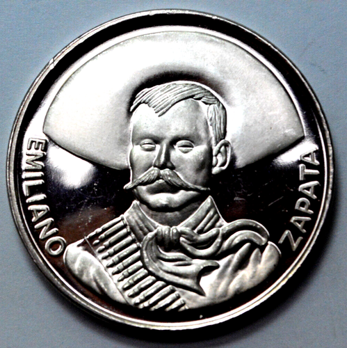 2 Oz 999 Silver Aztec Mayan Calendario Azteca Dos Onzas Emiliano Zapata ...